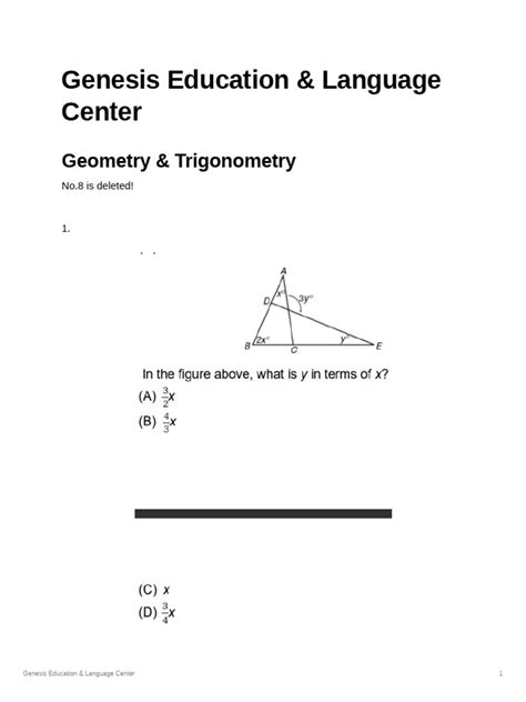 Sat Math Geometry And Trigonometry Pdf