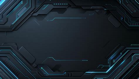 Futuristic Glowing Blue Circuitry Technology Background Premium Ai Generated Image