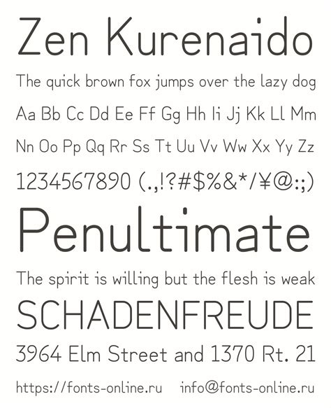 Zen Kurenaido шрифт