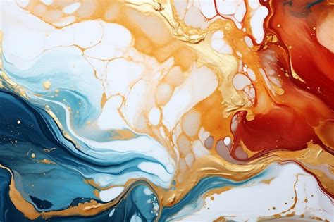 Premium Ai Image Captivating Abstract Fluid Art Background Generative Ai