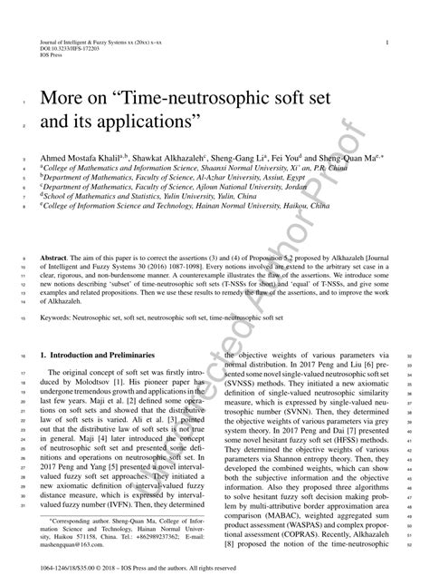 Pdf More On “time Neutrosophic Soft Set And Its Applications”