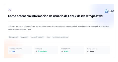 Obtener Información De Usuario De Labex Desde Etcpasswd Labex