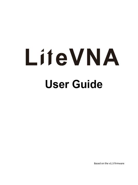 Litevna User Guide Pdf Low Pass Filter Electrical Impedance