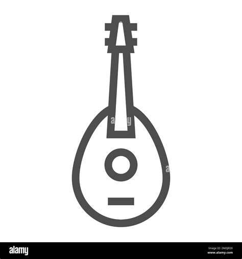 Mandolin Line Icon Musical And String Guitar Sign Vector Graphics A Mandolin Line Icon Musical And String Guitar Sign Vector Graphics A