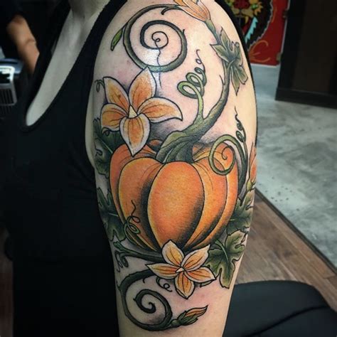 Pumpkin Vine Tattoo