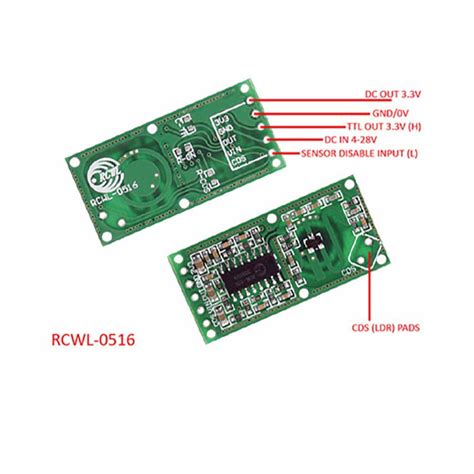 Getuscart Stemedu 5pcs Rcwl 0516 Motion Detection Sensor Microwave Radar Sensor Switch Module