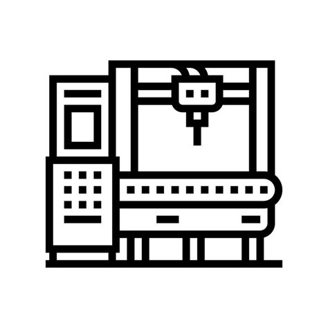 Cnc Machine Manufacturing Engineer Line Icon Vector Illustration 28086684 Vector Art At Vecteezy
