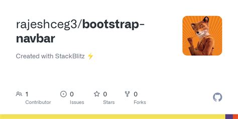 GitHub Rajeshceg3 Bootstrap Navbar Created With StackBlitz