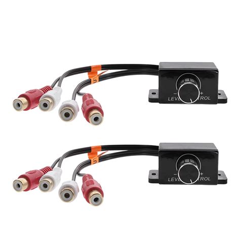 2pcs Universal Car Rca Audio Regulator Bass Amp Audio Amplifier For