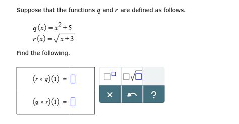 solved suppose that the functions q and r are defined as