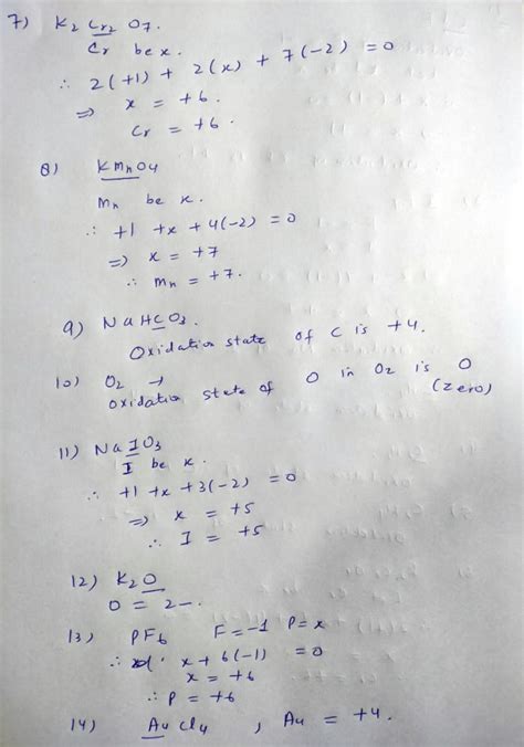 [solved] Give The Oxidation Number Of The Underlined Atoms In The Following Course Hero