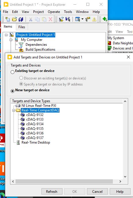 Unable To Find Pxi Chassis In Labview Ni Community