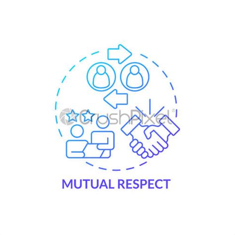 Mutual Respect In Workplace Blue Gradient Concept Icon Stock Vector