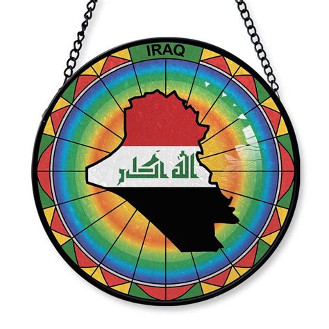 Iraq Travel Decor Suncatcher Stained Glass Window Hanging T For