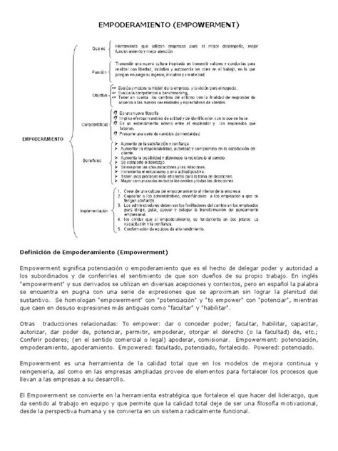 Empoderamiento Pdf Empoderamiento Liderazgo
