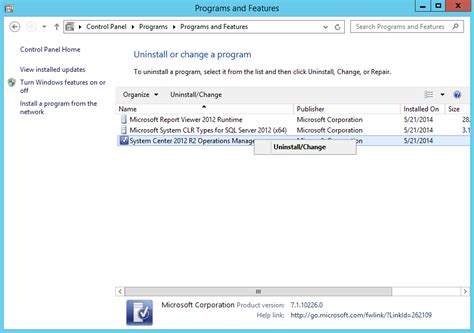 building microsoft system center cloud scom 2012 r2 uninstallation