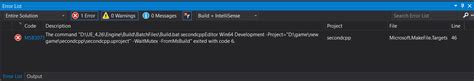 firstcpp could not be compiled try rebuilding from source manually