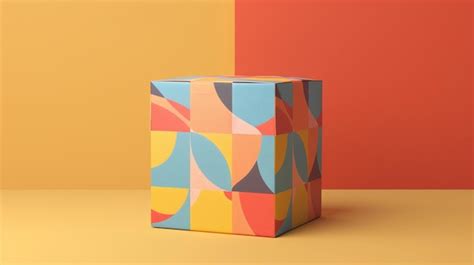 Premium Photo A Colorful Box With A Colorful Pattern On It