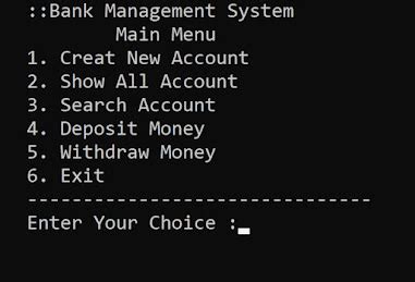 Bank Management System Project In C Bank Management System Complete