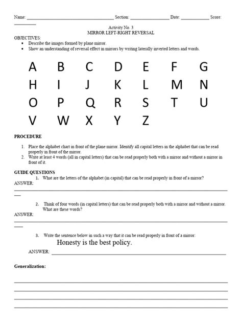 mirror left right reversal pdf