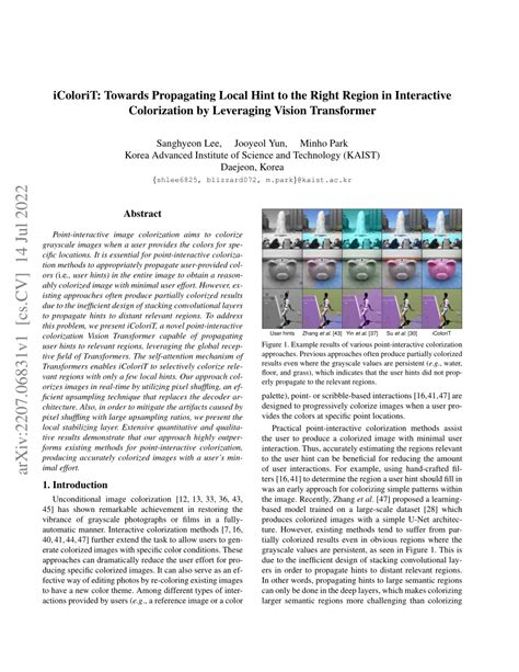 pdf icolorit towards propagating local hint to the right region in