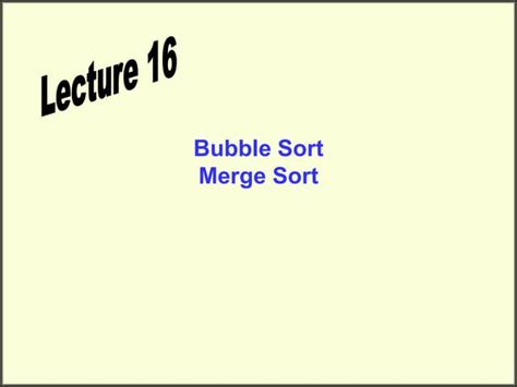 Bubble Sort Python Ppt Technology And Computing