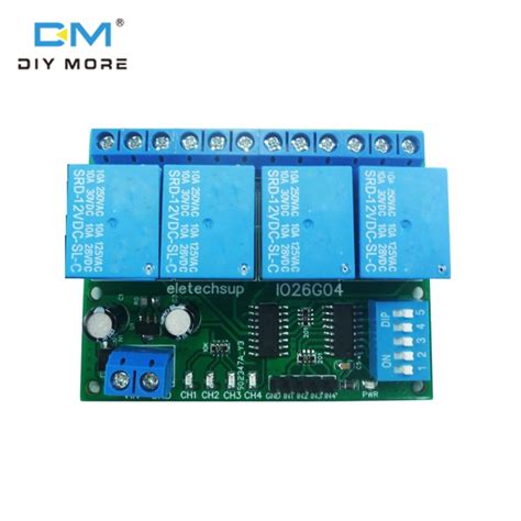 Diymore Channel DC V V V DIP Switch Delay Relay Module Trigger Latch Bistable Self Lock