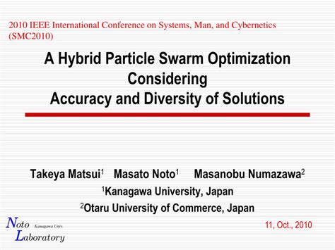 PPT A Hybrid Particle Swarm Optimization Considering Accuracy And Diversity Of Solutions