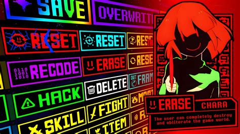 Undertale Buttons Ranking Reset Erase Overwrite Youtube