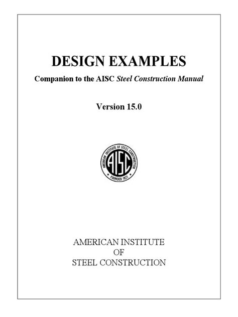 aisc design examples v15 0 1 800 pdf beam structure column