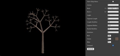 github hmshannon l system generator 3d lindenmayer system generator