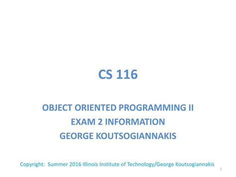 object oriented programming ii george koutsogiannakis ppt download