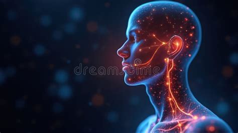 Exploring The Human Neural Network A Digital Representation Of Connectivity Stock Illustration