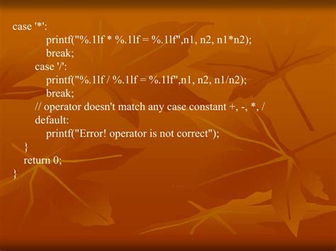 The C Programming Language Switch Case Powerpoint Slides Learnpick India
