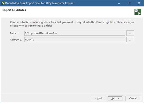 Importing Microsoft Word Documents Into Alloy Navigator Express