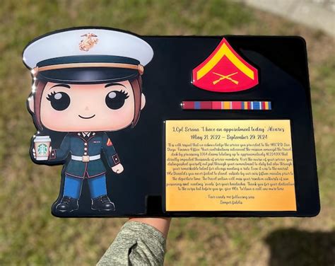 Custom Usmc Marine Corps Military Plaque Military Usmc Chevron