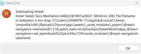 install failed guru meditation r sideloadly