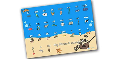 Precursive Under The Sea Themed Sound Mat Phase 3 Twinkl