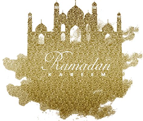 라마단 카림 텍스트 인사말 모스크 반짝이 효과 Png 벡터 클립 아트 투명 배경 일러스트 배경 이슬람교도 아라비아 말 Png 일러스트 및 Psd 이미지 무료 다운로드