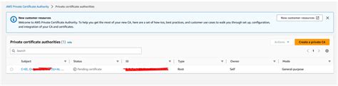 Aws Private Certificate Authority Certificate Request Is Still Pending Aws Repost