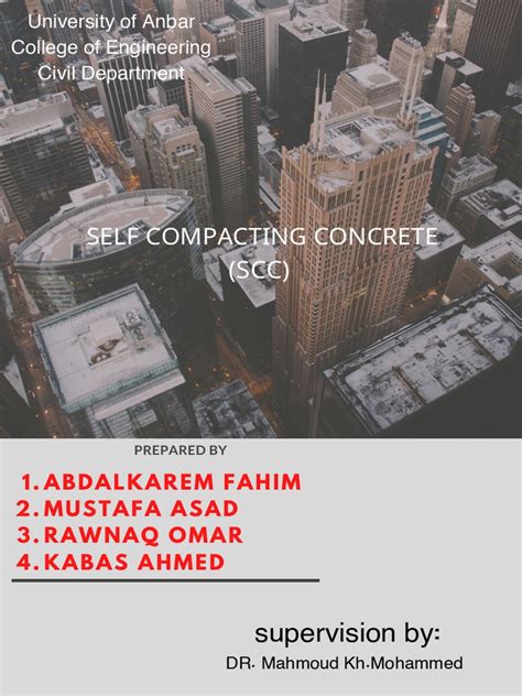 Scc University Of Anbar Civil Engineering Pdf Concrete Architectural Design