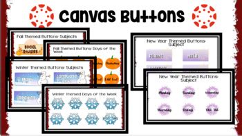 Themed Canvas Buttons By TX Teaching Corner TPT