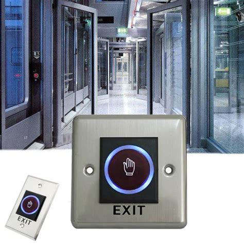 Contactless Infrared Sensor IR Door Release DC12V Touchless Durable Exit Button With LED