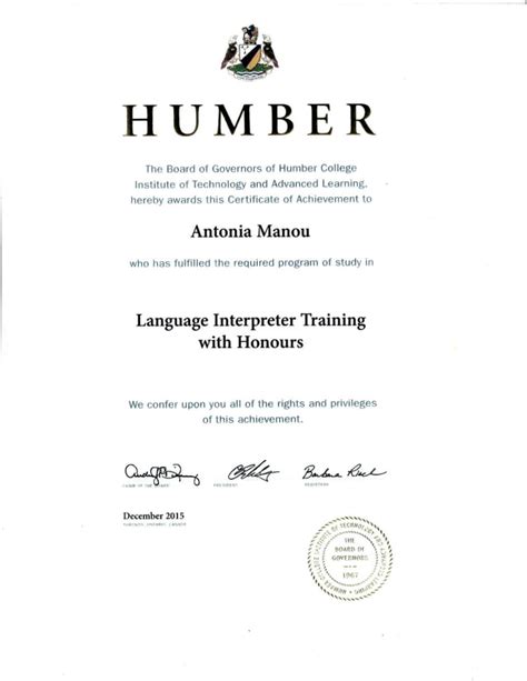 Language Interpreter Training Certificate Pdf