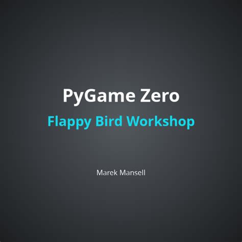 Pygame Zero Workshop Flappy Bird