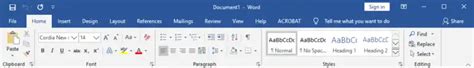 การย่อหรือขยาย Ribbon ใน Microsoft Word เพื่อเพิ่มพื้นที่ทำงาน