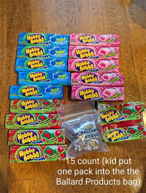 Hubba Bubba Bubble Gum Variety Pack Of 15 Original Blue