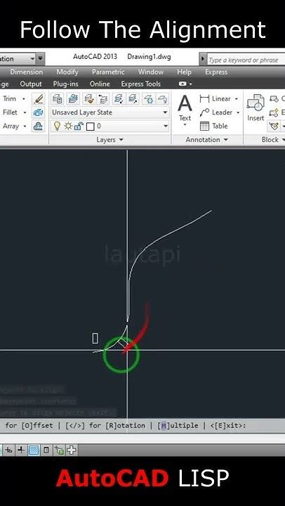 Follow The Alignment LISP AutoCAD #shorts - YouTube