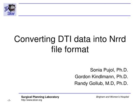 Ppt Converting Dti Data Into Nrrd File Format Powerpoint Presentation