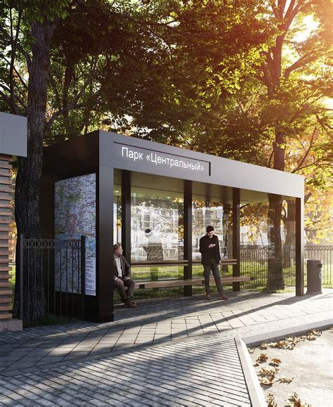 Bus Stop On Behance Triangle Park Bus Stop Design Bus Stand Bus